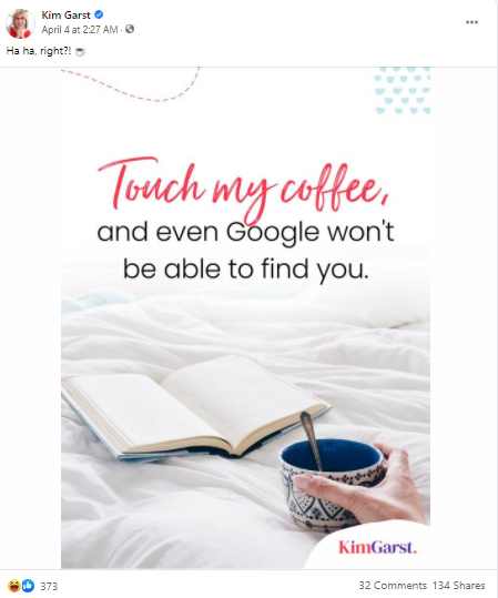 Facebook Post Ideas - Kim Garst | AI Marketing That Works